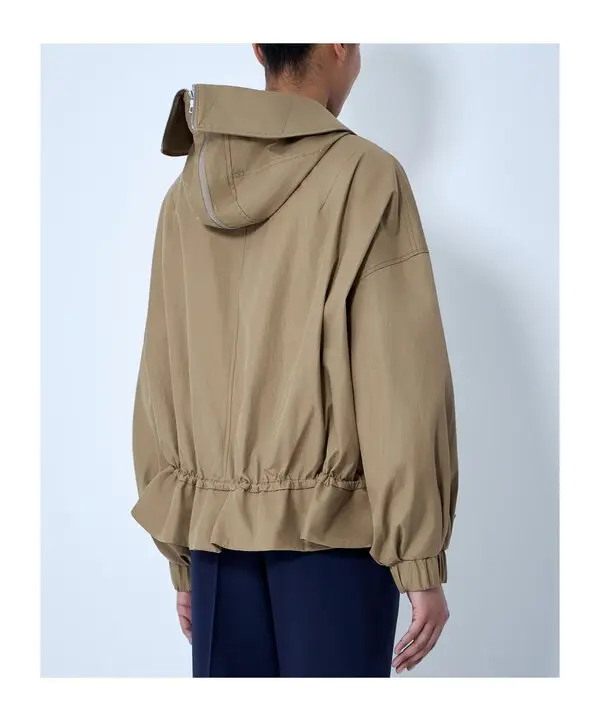 Dries Van Noten Long Sleeve Ruffled Hem Jacket - Camel