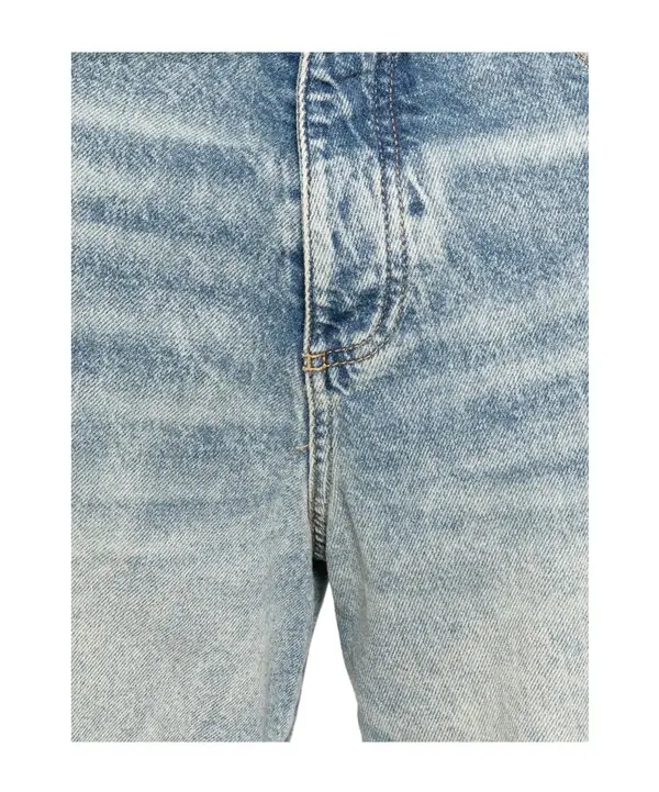 ICON DENIM LOS ANGELES Faded Wash Denim Shorts - Gray