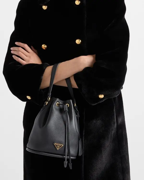 Prada Leather Mini Bucket Bag