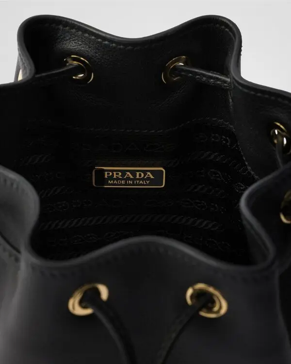 Prada Leather Mini Bucket Bag