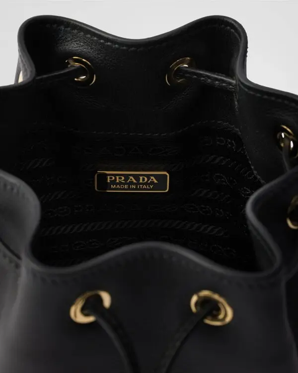 Prada Leather Mini Bucket Bag