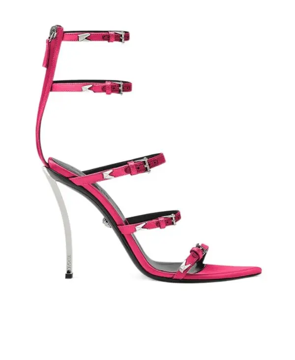 Versace Pin-point Buckle-strap Fastened Sandals - Pink