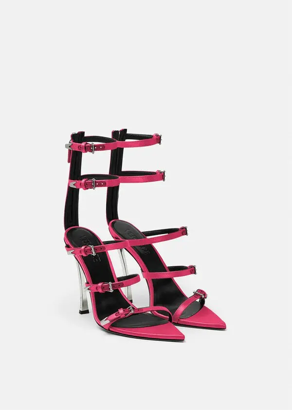 Versace Pin-point Buckle-strap Fastened Sandals - Pink