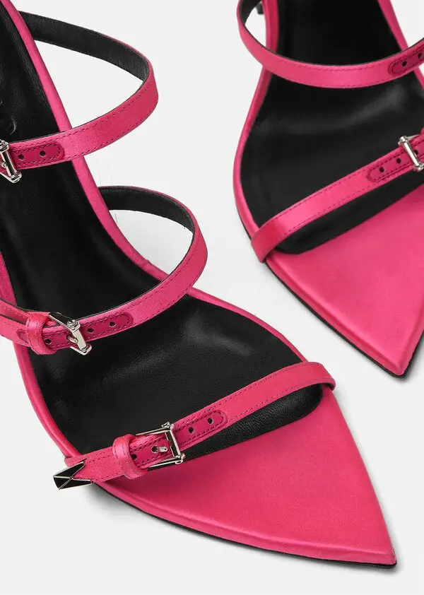 Versace Pin-point Buckle-strap Fastened Sandals - Pink