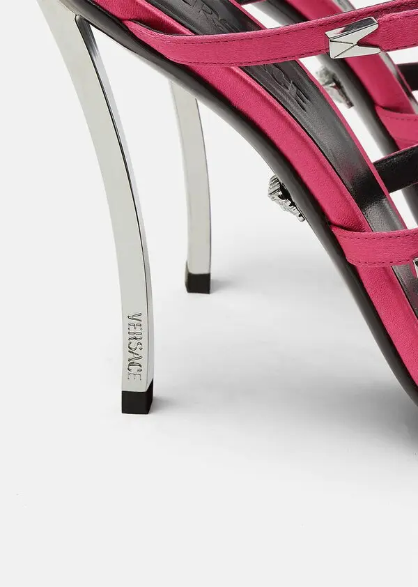 Versace Pin-point Buckle-strap Fastened Sandals - Pink