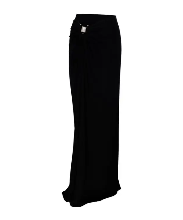 Christopher Esber Bezel Quartz Ruched Skirt - Black