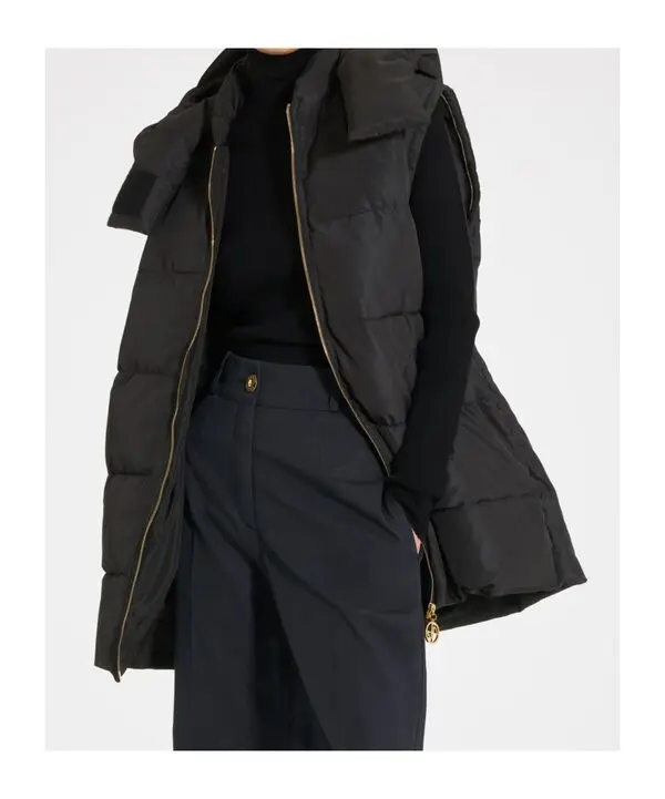 PATOU Zip-up Hooded Down Jacket With Detachable Sleeves