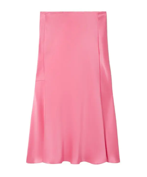 Stella McCartney Double Satin Oblique Cut Skirt