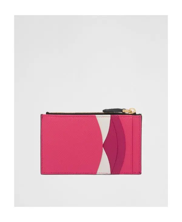 Prada Saffiano Leather Card Holder - Black