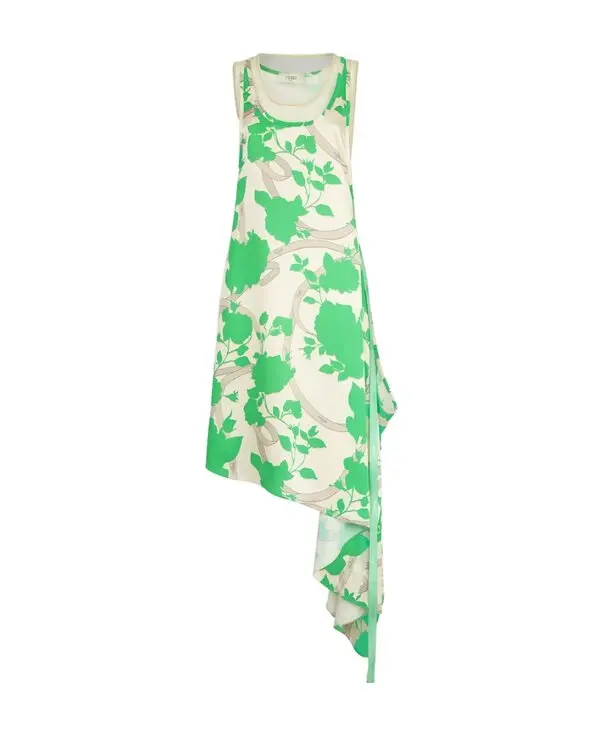 Fendi Flowing Sleeveless Midi Dress - White