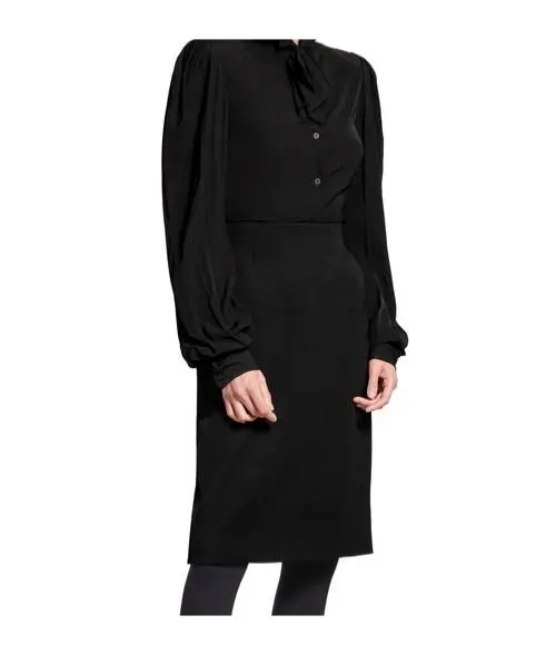 Balenciaga Bow Detailed Long-sleeve Shirt