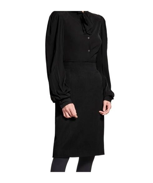 Balenciaga Bow Detailed Long-sleeve Shirt