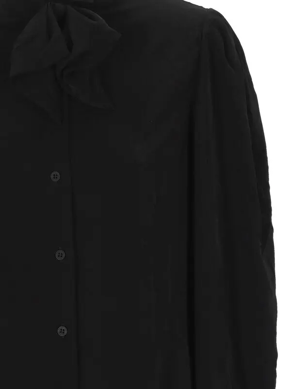 Balenciaga Bow Detailed Long-sleeve Shirt
