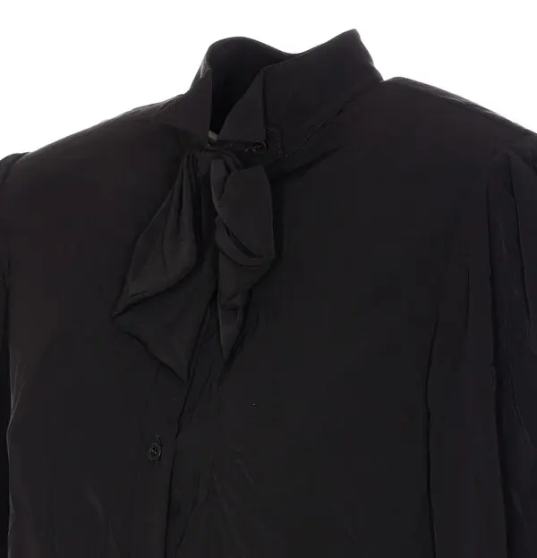 Balenciaga Bow Detailed Long-sleeve Shirt
