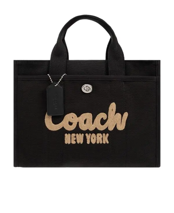 COACH Logo-embroidered Shopper Bag - Black