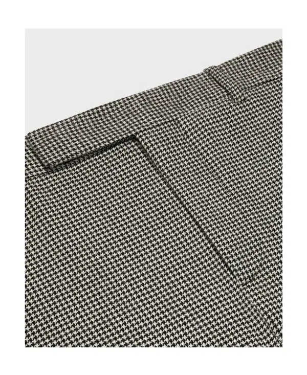 Celine Flared Pants In Cashmere Wool - Chalk/black
