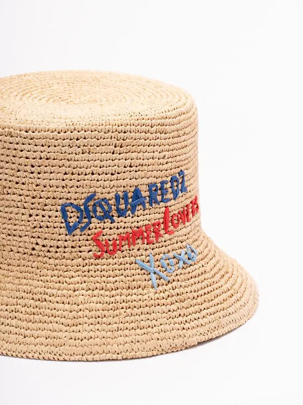 Dsquared2 Woven Hat With Graphic Pattern