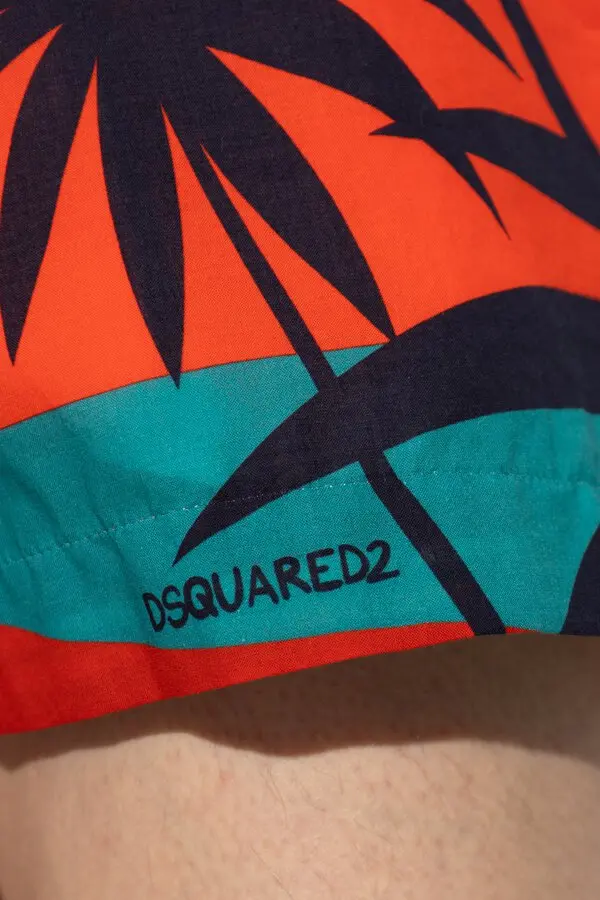 Dsquared2 Sunset Palm Tree Print Swim Shorts - Multicolor