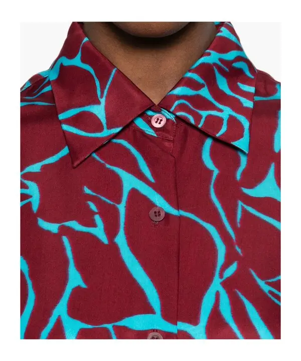 Dries Van Noten Printed Long Sleeve Shirt - Red