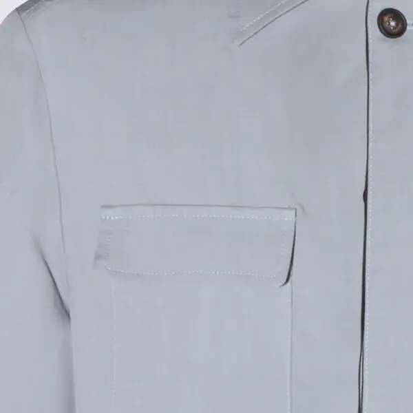 Eleventy Long Sleeved Button-fastened Jacket - White