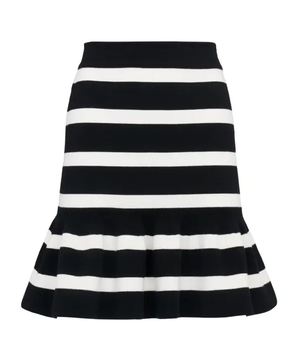 Alexander McQueen Striped Mini Skirt