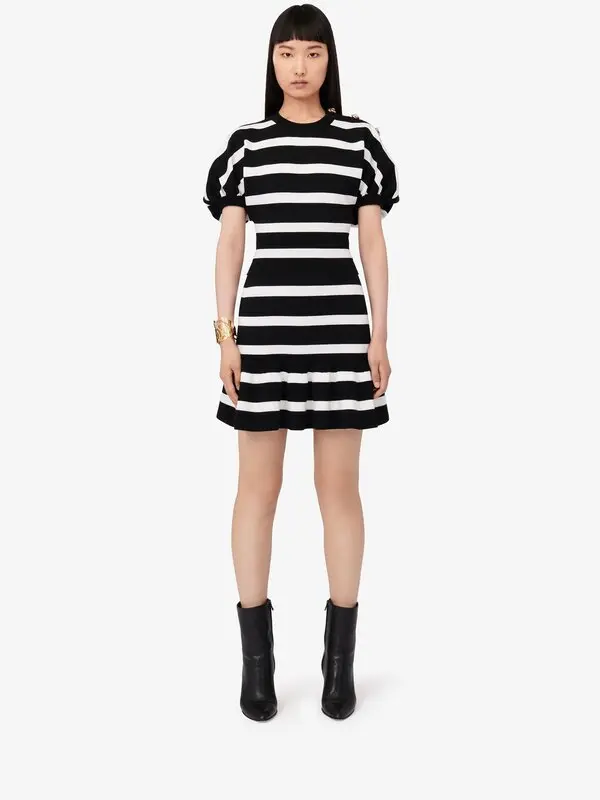 Alexander McQueen Striped Mini Skirt
