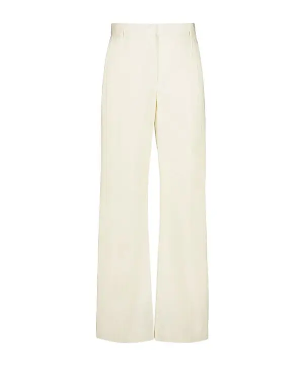 Stella McCartney High-waisted Belted Trousers - Vanilla