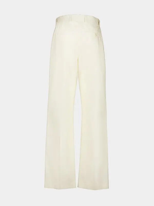 Stella McCartney High-waisted Belted Trousers - Vanilla