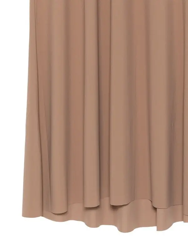 AMAZUIN Pleated Midi Skirt - Nude
