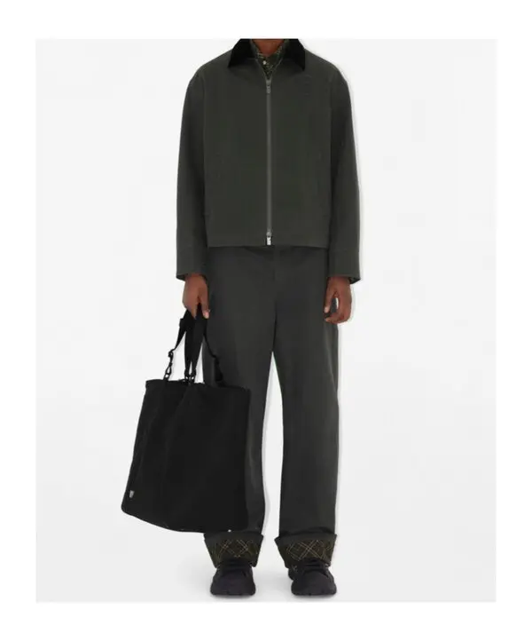 Burberry Shield Logo Detailed Tote Bag - Black