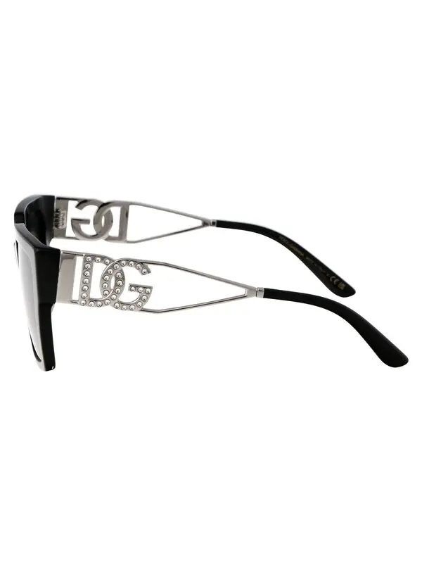 Dolce & Gabbana Full Rim Sunglasses With Embellished Logo