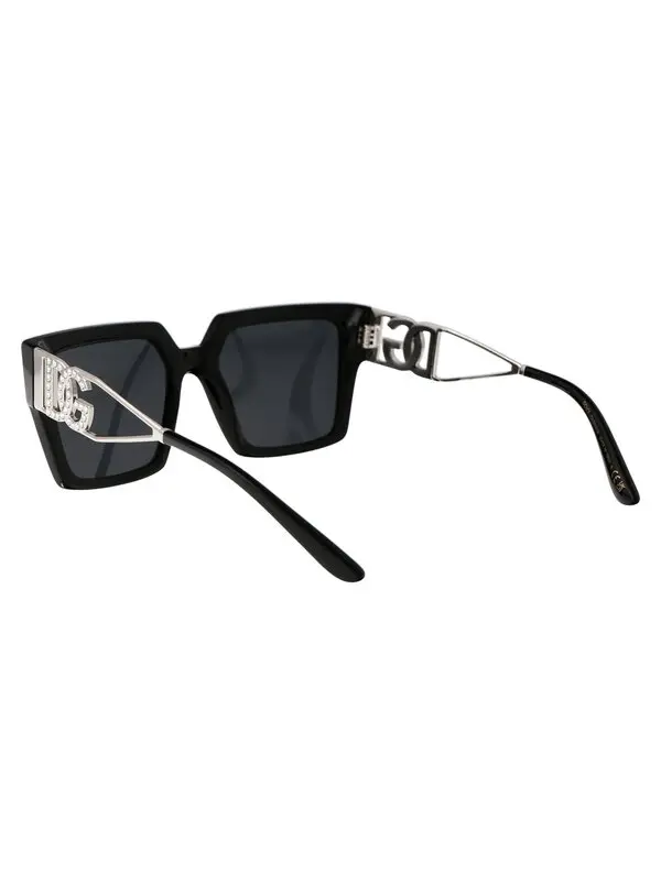 Dolce & Gabbana Full Rim Sunglasses With Embellished Logo