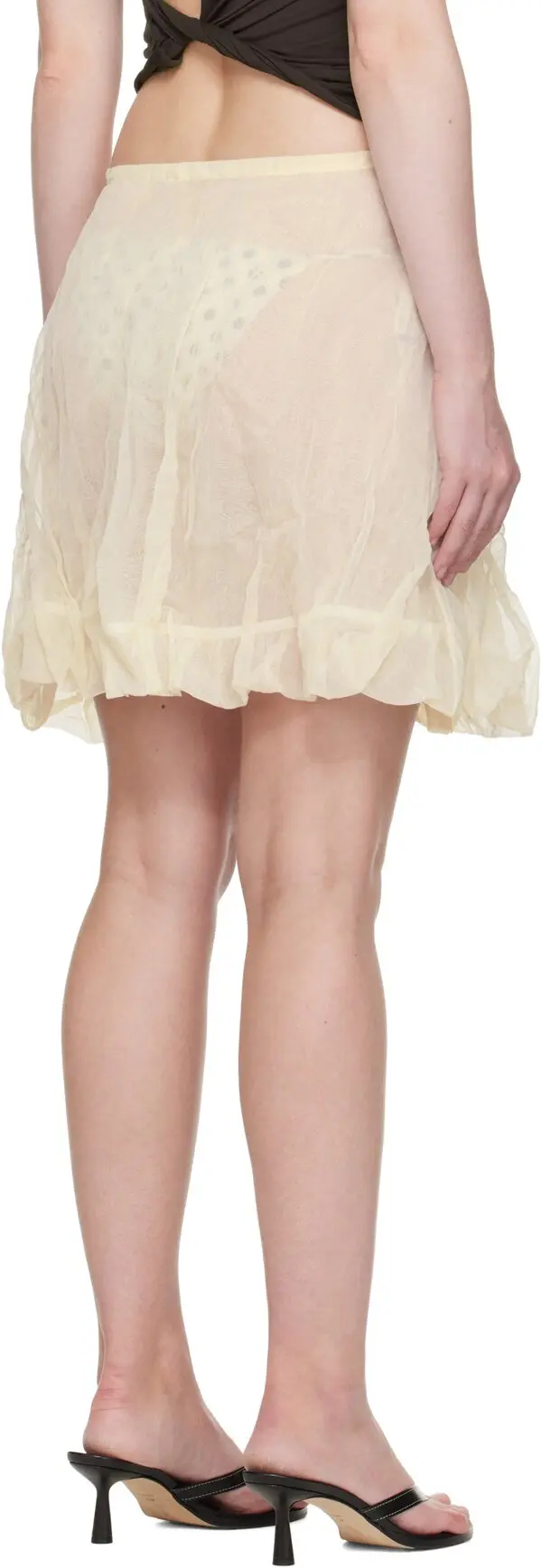 Paloma Wool Off-white Bubble Hem Miniskirt