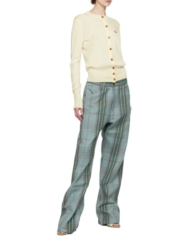 VIVIENNE WESTWOOD Logo Embroidered Knitted Cardigan