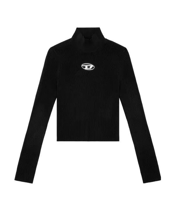 DIESEL® M-valari-tn Logo Plaque Turtleneck