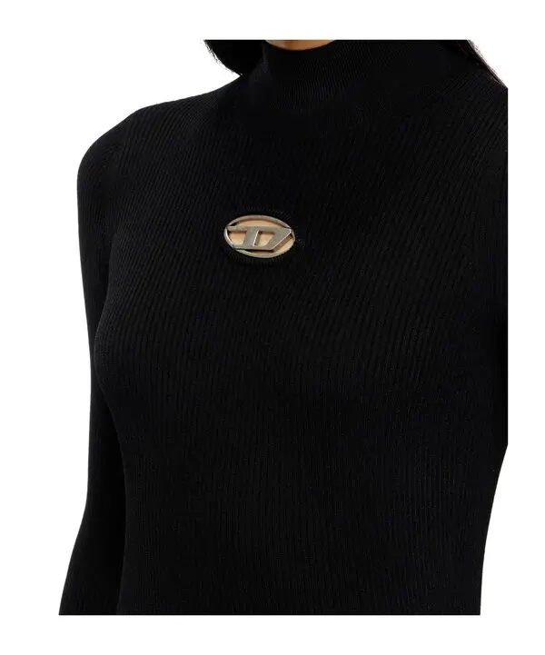 DIESEL® M-valari-tn Logo Plaque Turtleneck