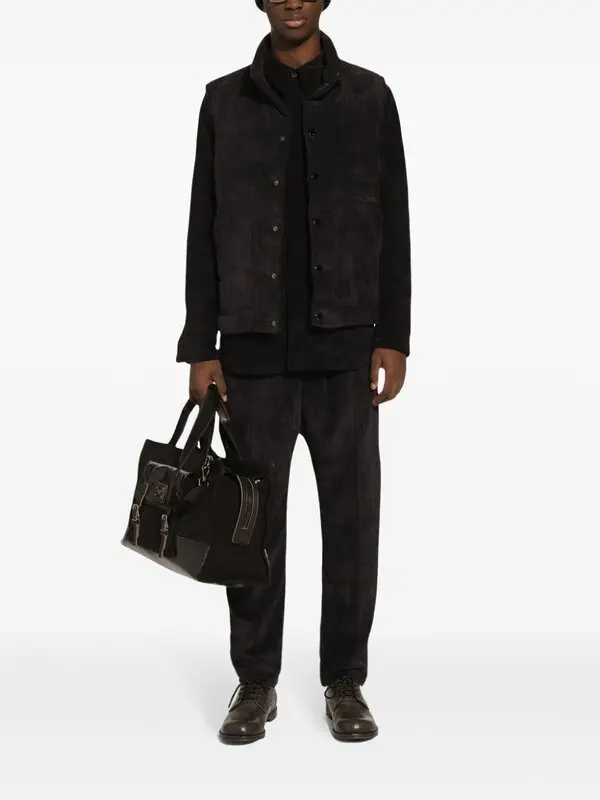 Dolce & Gabbana Straight Leg Corduroy Trousers - Black