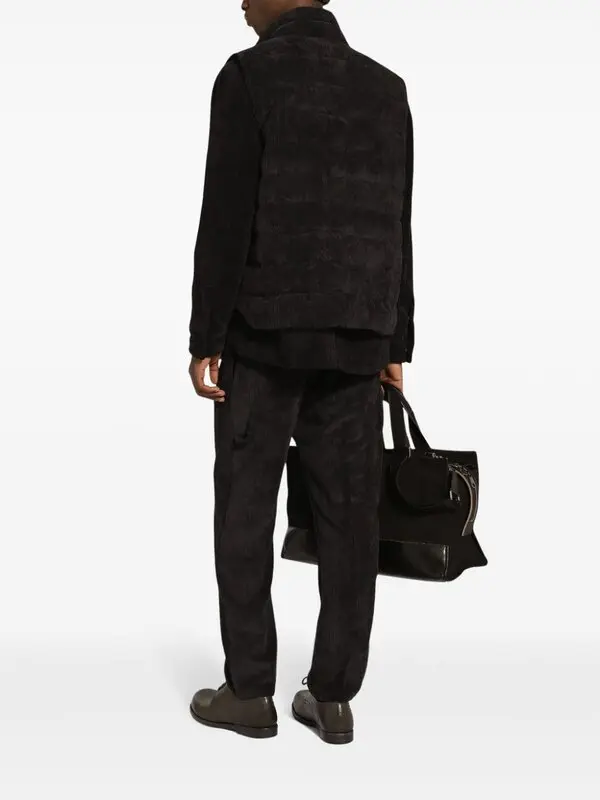 Dolce & Gabbana Straight Leg Corduroy Trousers - Black