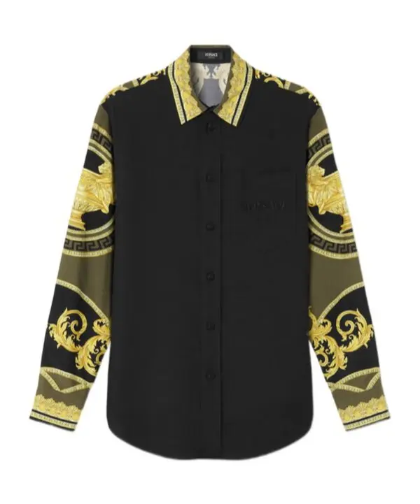 Versace Barocco-printed Button-up Shirt
