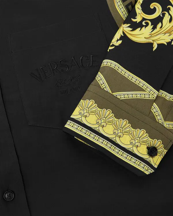 Versace Barocco-printed Button-up Shirt