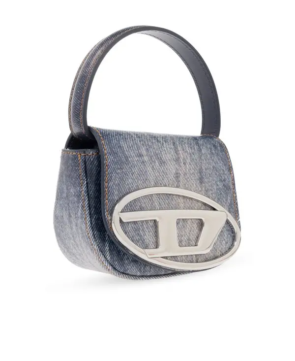 DIESEL® 1dr Denim-print Leather Mini Bag