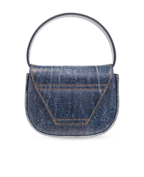 DIESEL® 1dr Denim-print Leather Mini Bag
