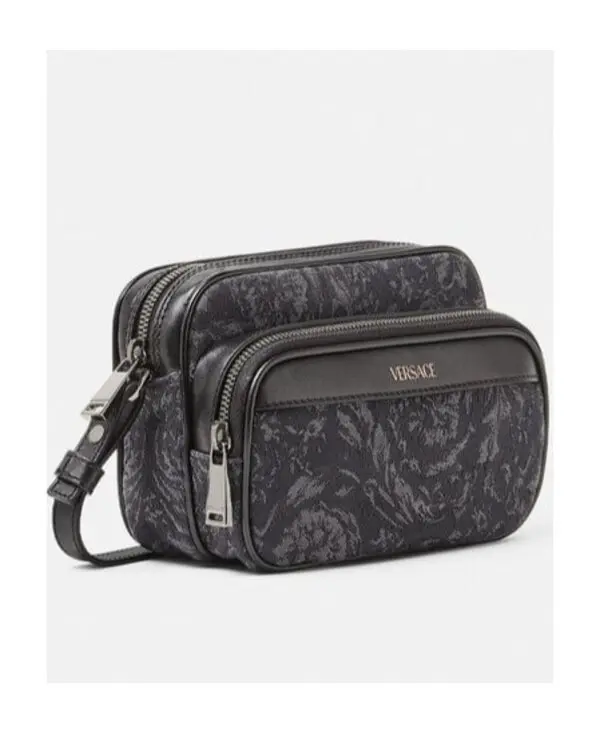Versace Barocco Athena Zip-up Messenger Bag
