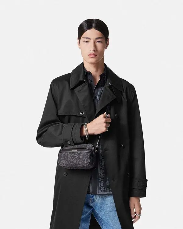 Versace Barocco Athena Zip-up Messenger Bag
