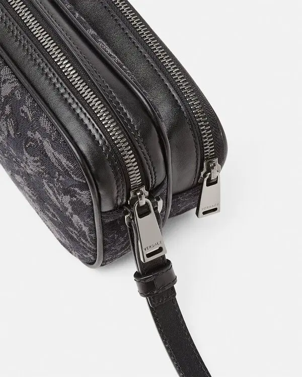 Versace Barocco Athena Zip-up Messenger Bag