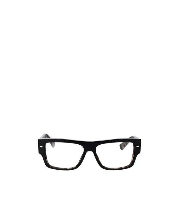 Dolce & Gabbana Rectangle Full Rim Eyeglasses - Black
