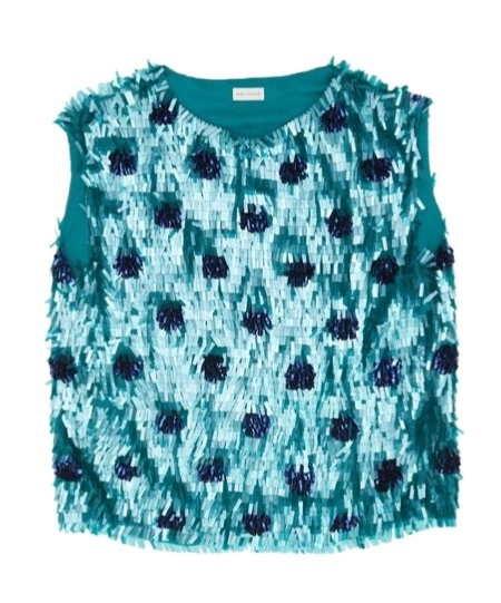 Dries Van Noten Sequin Embellished Sleeveless Top - Green
