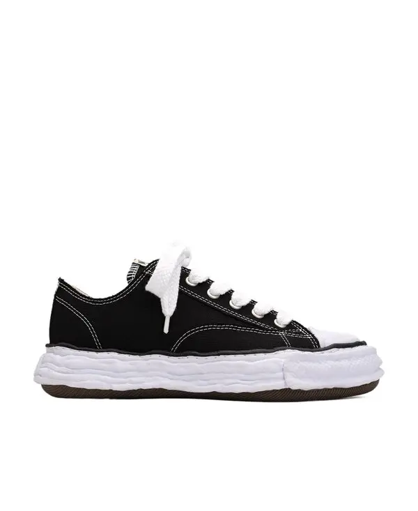 Mihara Yasuhiro Round-toe Lace-up Sneakers - Black