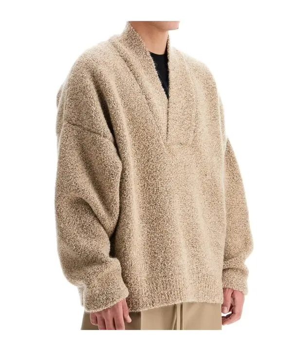 Fear Of God Logo Patch V-neck Jumper