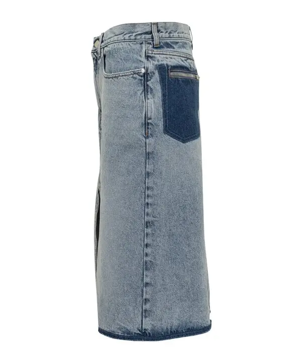 Stella McCartney Slit Detailed Midi Skirt - Gray